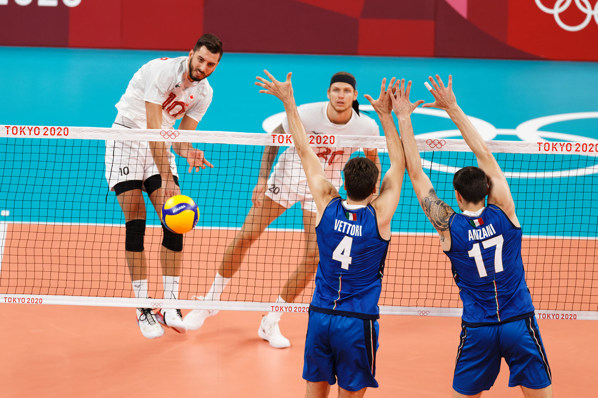 Photos from the first day of volleyball at the Tokyo Olympics