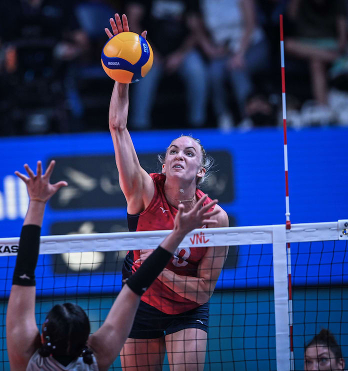 Frantti gets 24 kills as USA women end second round with VNL win over ...