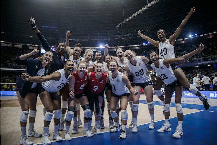 USA women sweep Brazil; men start second round of Volleyball Nations ...