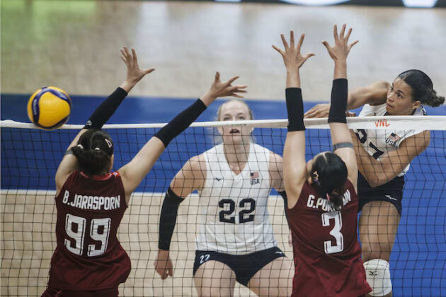 USA beats Thailand, tied with China atop VNL after Netherlands upsets ...